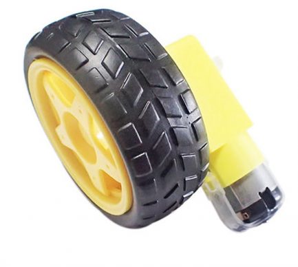 Smart Car Robot Plastic Tire Wheel with DC Gear Motor 48:1 – Microchip.lk