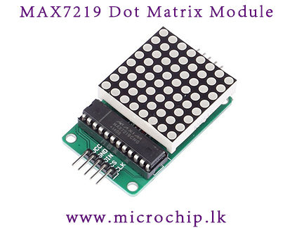 MAX7219 Red LED Dot Matrix Display Module – Microchip.lk