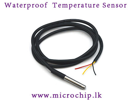 DS18B20 Waterproof Temperature Sensor Cable – Microchip.lk