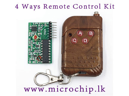 4-Channel 433MHz Wireless RF Remote Controller (with receiver ...