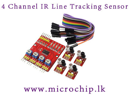 Four-Way Infrared Tracing Tracking Module – Microchip.lk