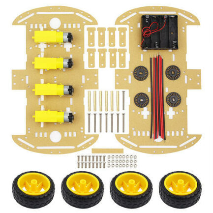 4 Wheel Robot Smart Car Chassis Kit – Microchip.lk