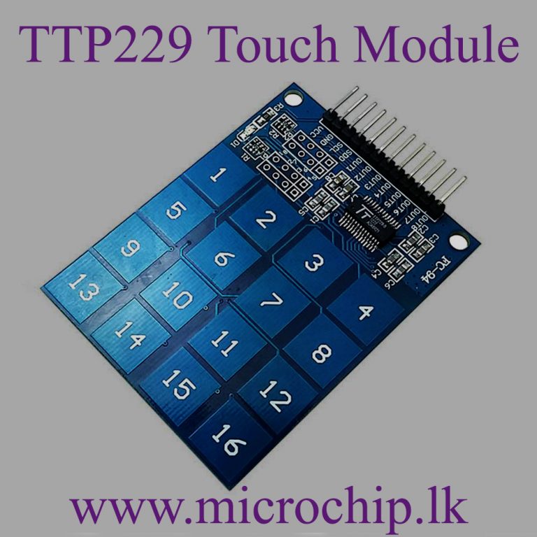 TTP229 16-way capacitive touch switch sensor module – Microchip.lk