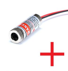 650nm Red Cross Point Laser / Focus Adjustable Laser Diode Module 5mW ...