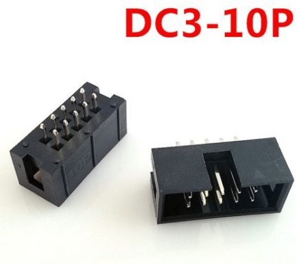 DC3 10Pin Simple horns socket Straight pin Shrouded Male Header ...
