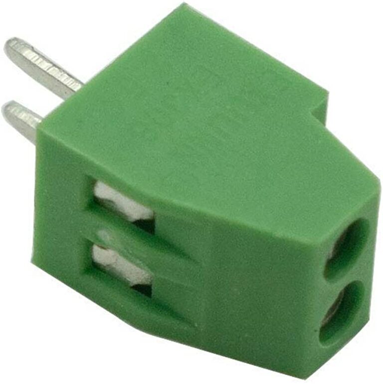 2.54mm Pitch 2 Pin 2 Way PCB Screw Terminal Block 150v 6A – Microchip.lk